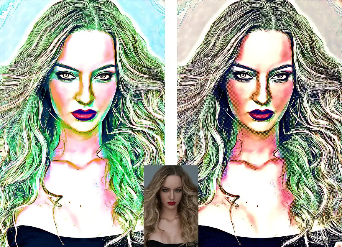 Portrait Art Photoshop Action Free Download