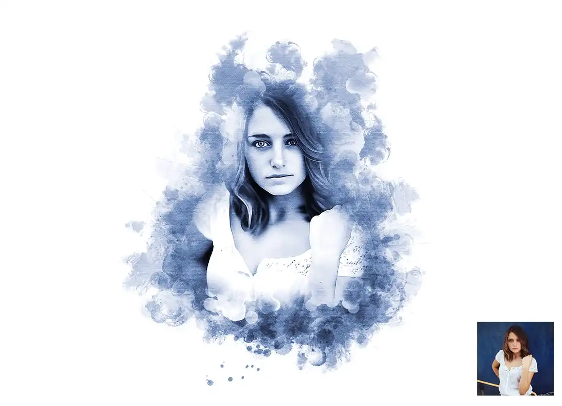 Portrait Ink Sketch Photoshop Action - Free Download