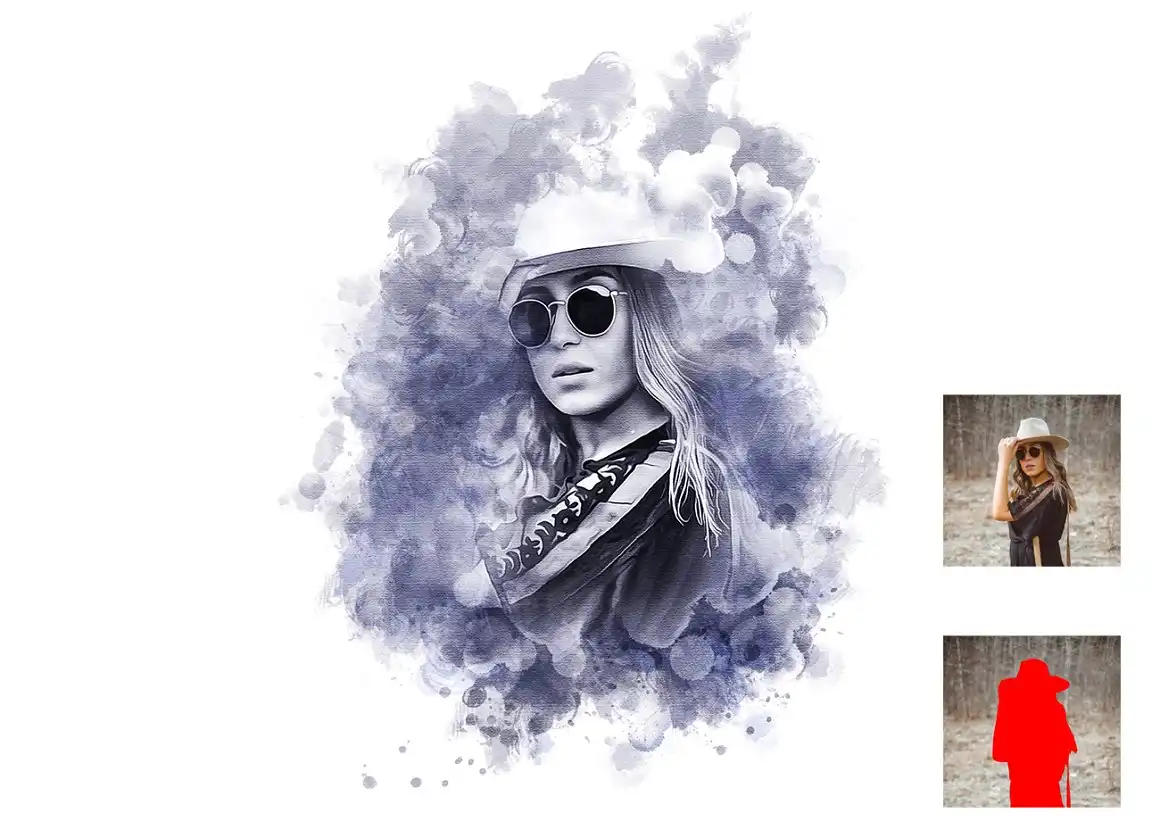 Portrait Ink Sketch Photoshop Action - Free Download