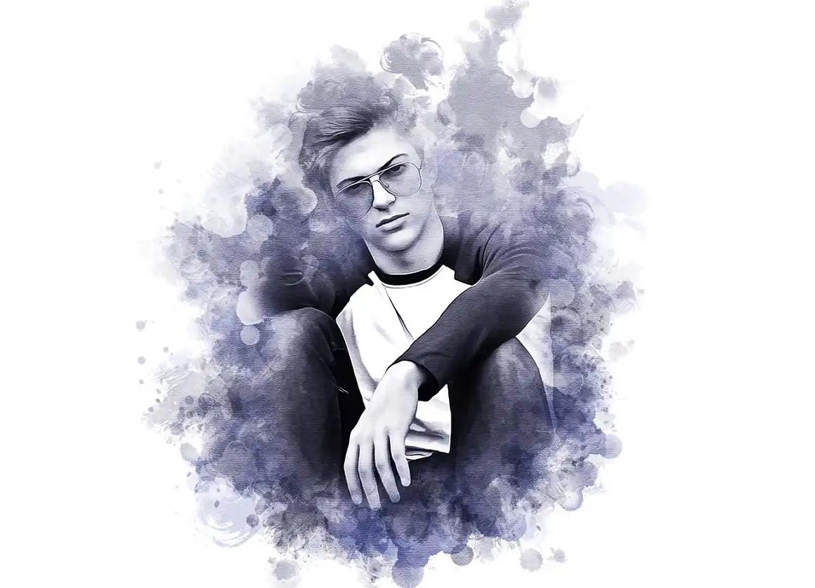 Portrait Ink Sketch Photoshop Action - Free Download