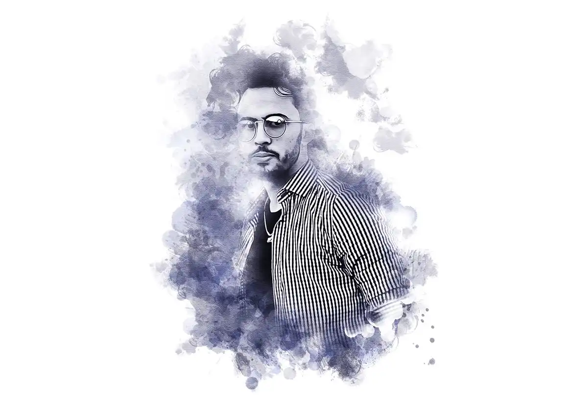 Portrait Ink Sketch Photoshop Action - Free Download