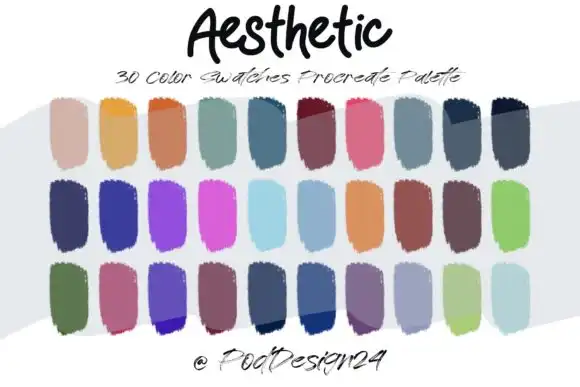 Procreate Color Palette Aesthetic - Brushes Pack