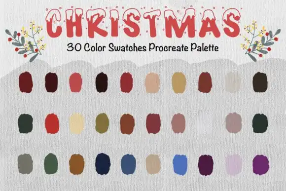Procreate Color Palette Christmas - Free Download
