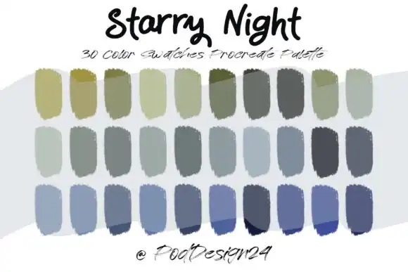 Procreate Color Palette Starry Night - Brushes Pack