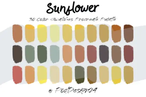 Procreate Color Palette Sunflower Free Download