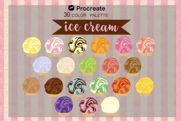Procreate Color Palette ice Cream Flavor - Free Download