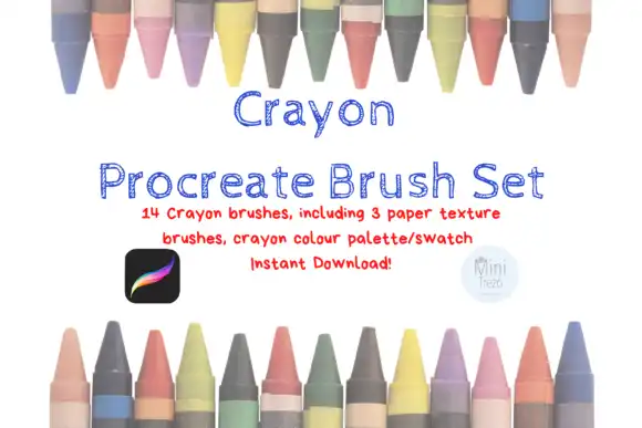 Procreate Crayon Brush Set - Brushes Pack