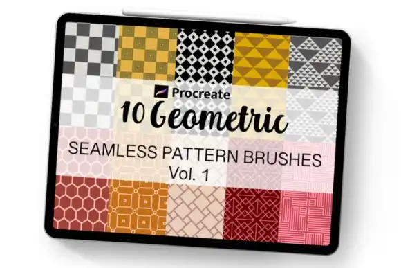 Procreate Geometric Patterns Seamless - Brushes Pack