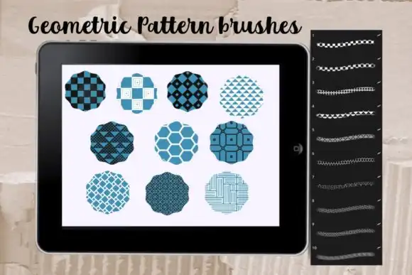 Procreate Geometric Patterns Seamless - Brushes Pack
