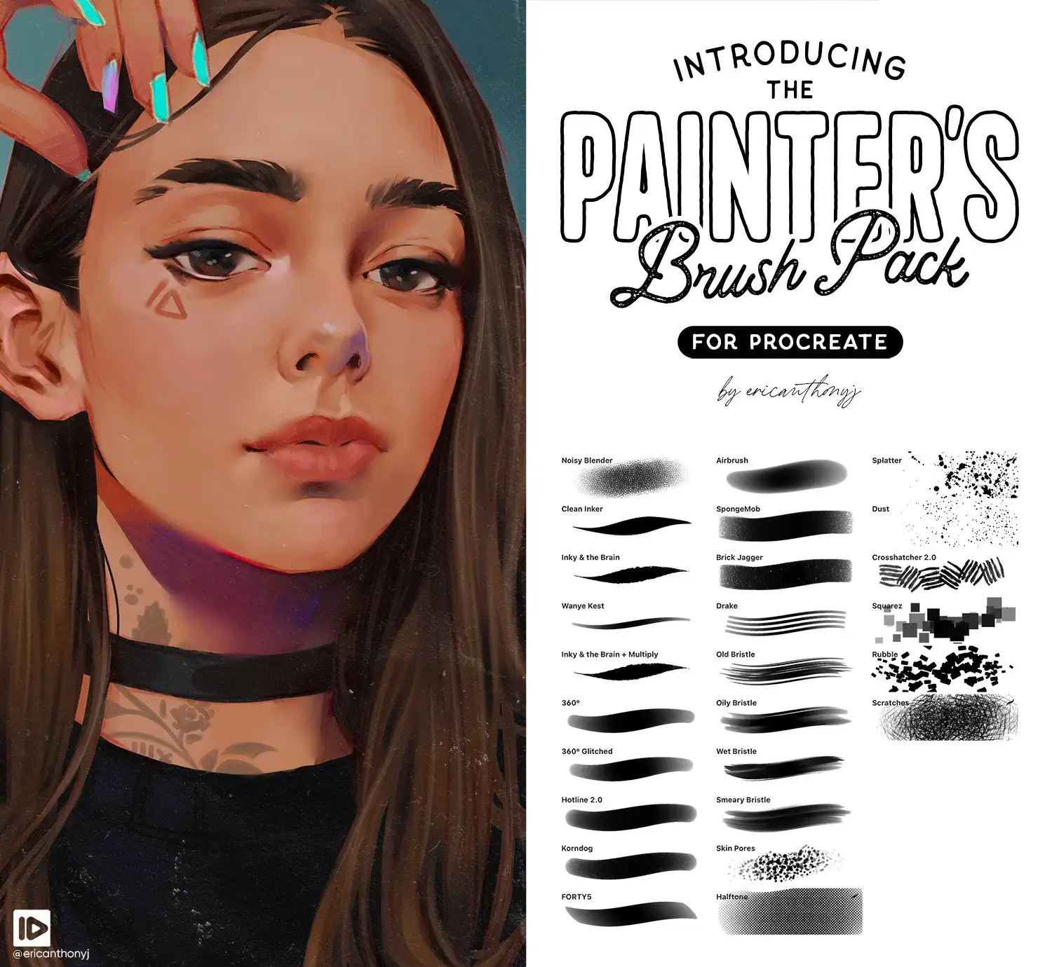 Procreate - Painter's Brush Pack Free Download