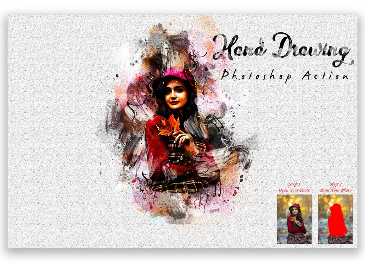 Hand Drawing Photoshop Action - Free Download