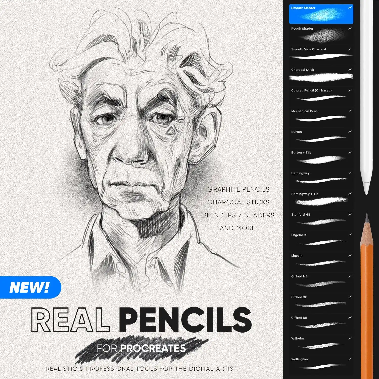 REAL PENCILS for Procreate 5 Free Download
