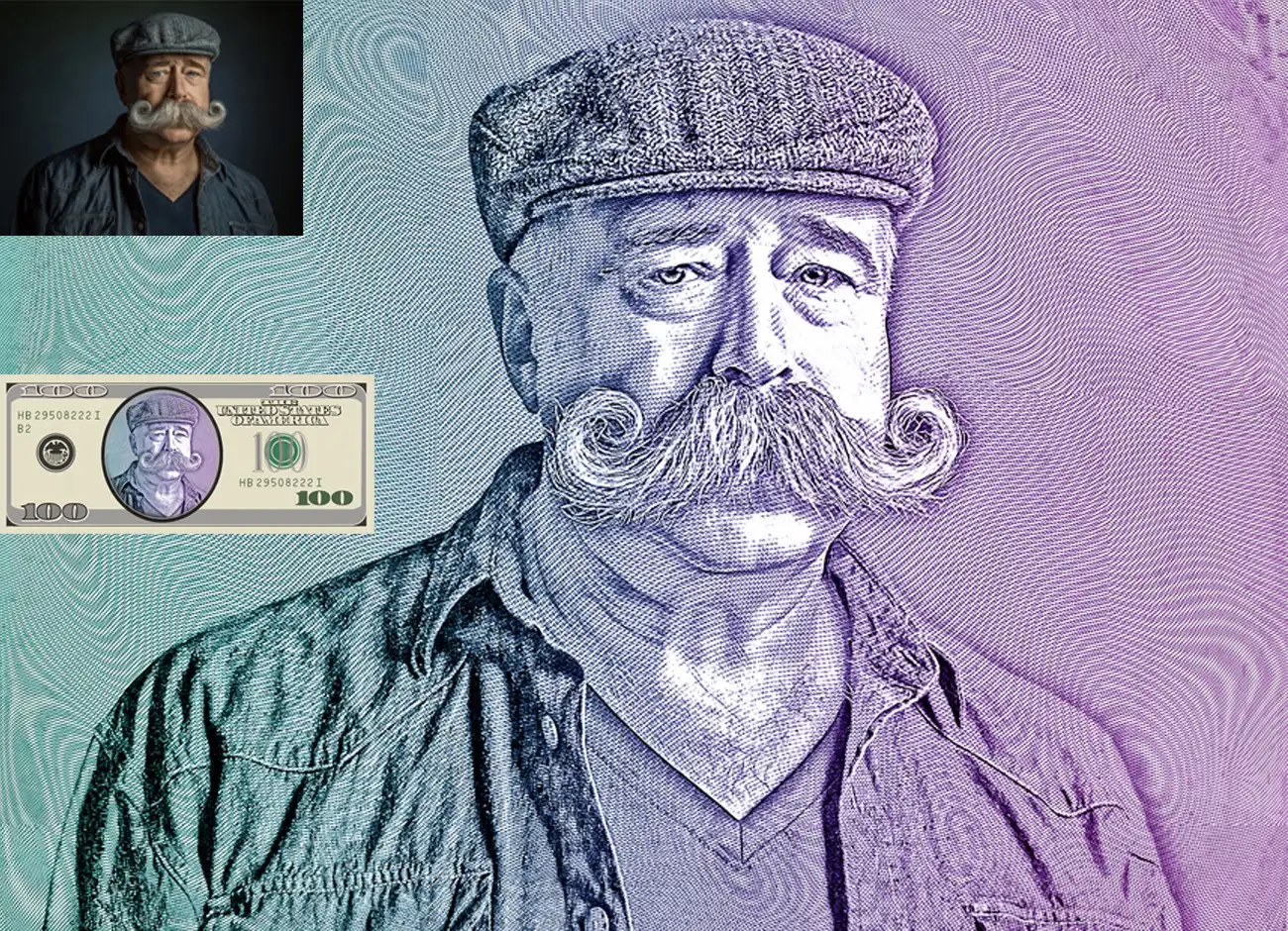 Realistic Money Effect Photoshop Act - Brushes Pack