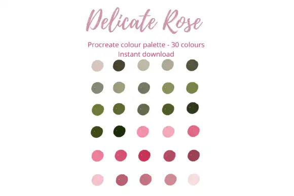 Rose Procreate Colour Palette Swatch - Free Download