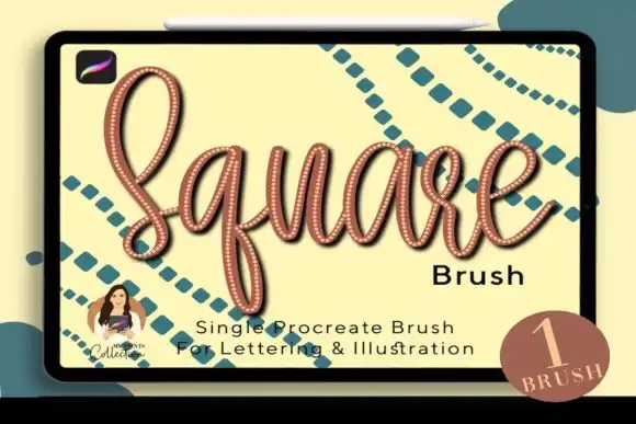 Round Square Procreate Brush - Brushes Pack
