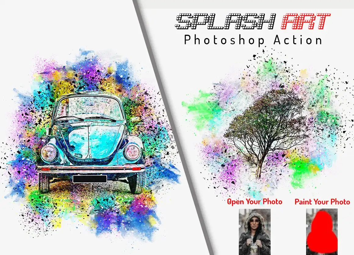 Splash Art Photoshop Action Free Download