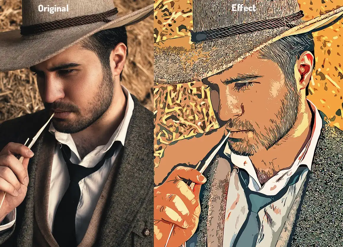 Vector Art Effect Photoshop Action Free Download