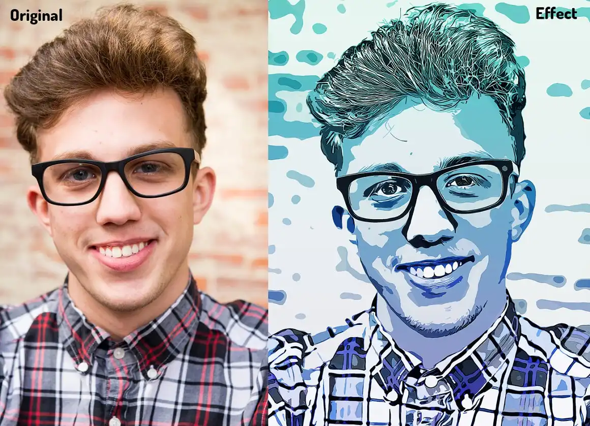 Vector Art Effect Photoshop Action Free Download