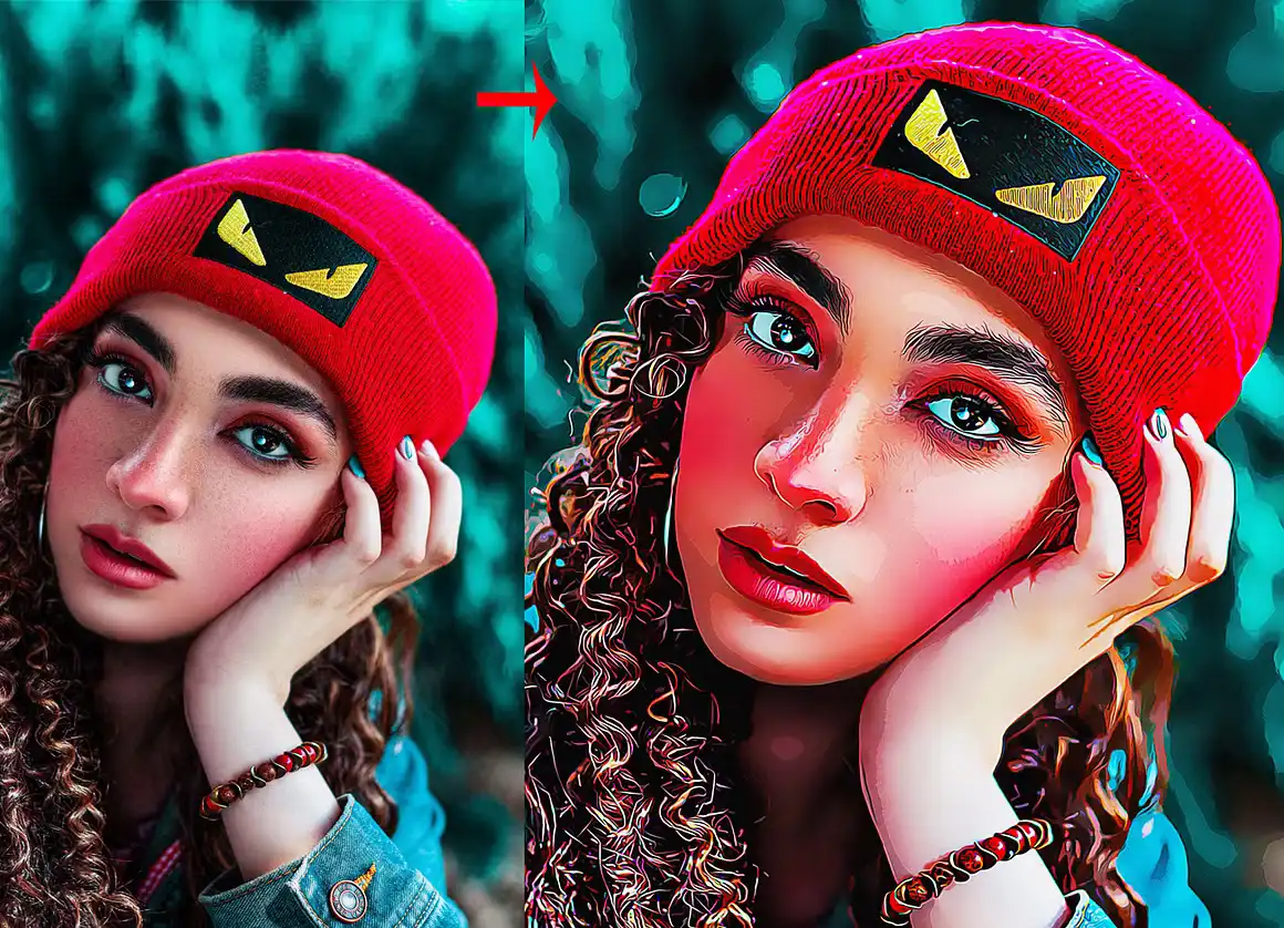 Vector Art Effect Photoshop Action Free Download