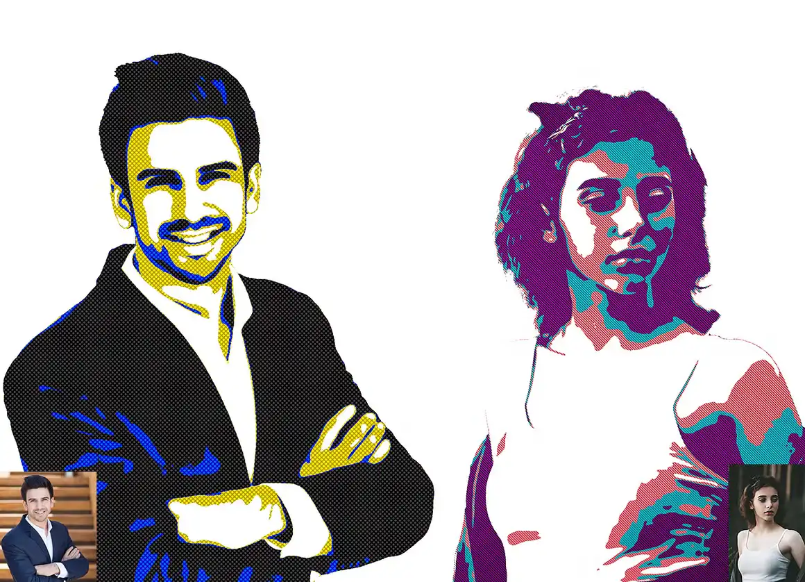 Vector Portrait Photoshop Action - Free Download