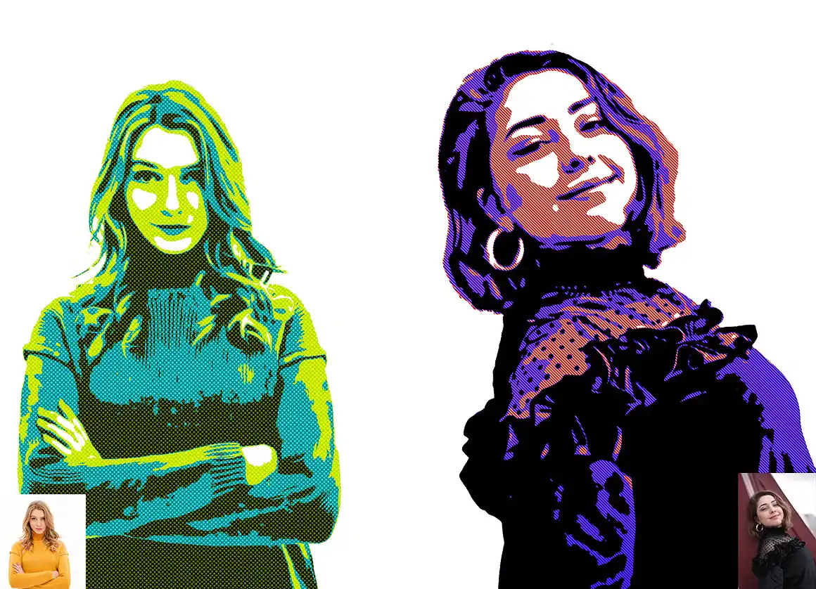 Vector Portrait Photoshop Action - Free Download