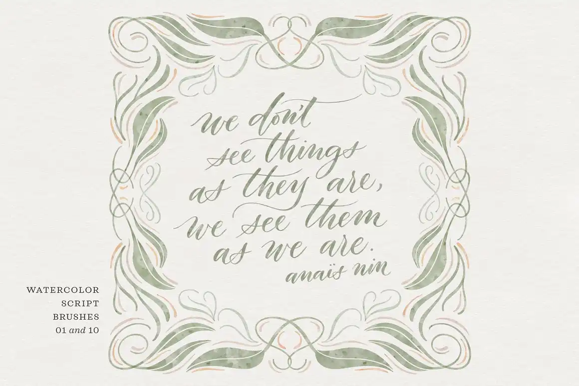 Watercolor Script Procreate Brushes Free Download