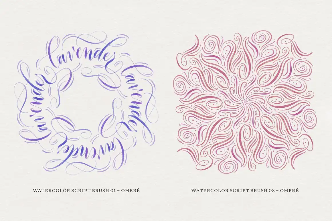 Watercolor Script Procreate Brushes Free Download