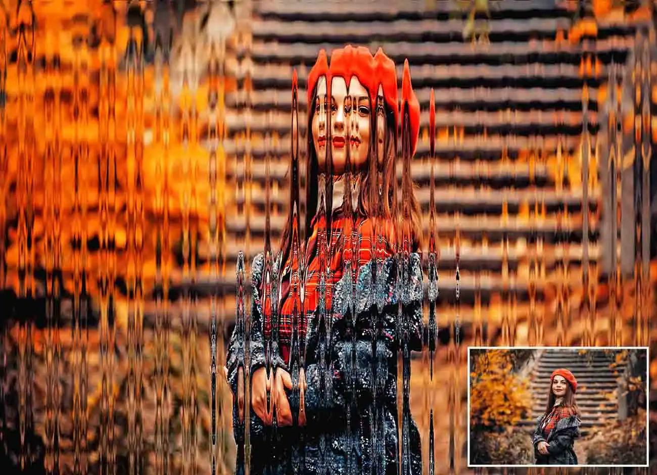 Wave Glass Effect Photoshop Action Free Download