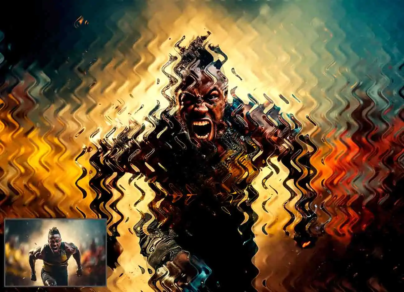 Wave Glass Effect Photoshop Action - Free Download