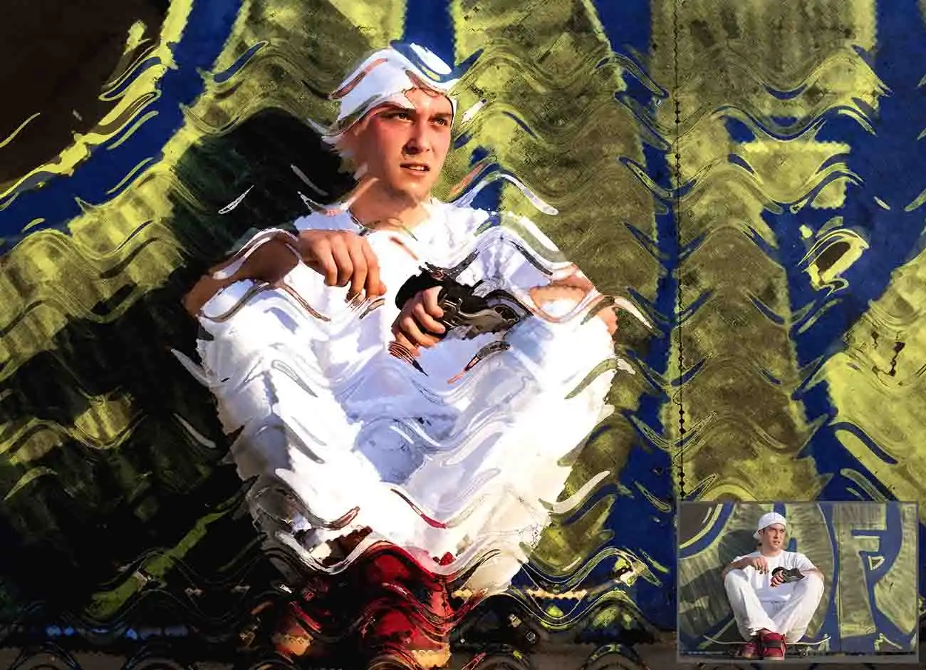 Wave Glass Effect Photoshop Action Free Download