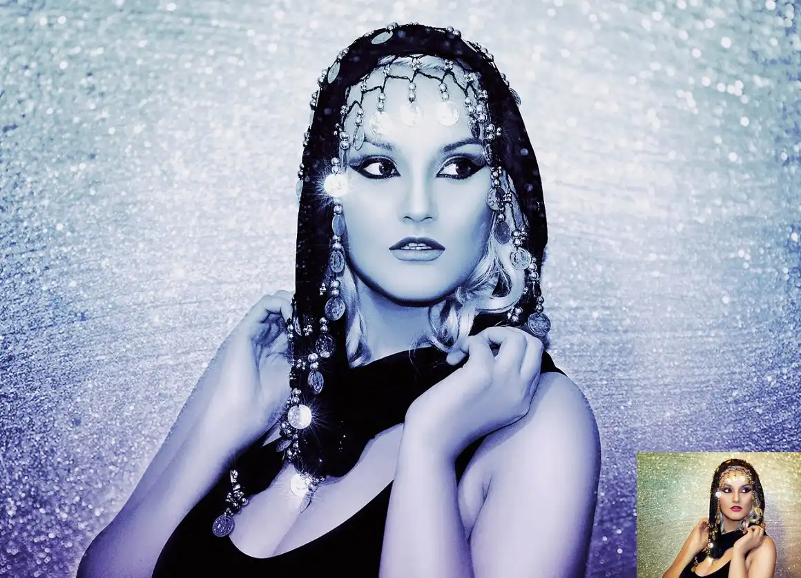 White Blue Color Effect Free Download