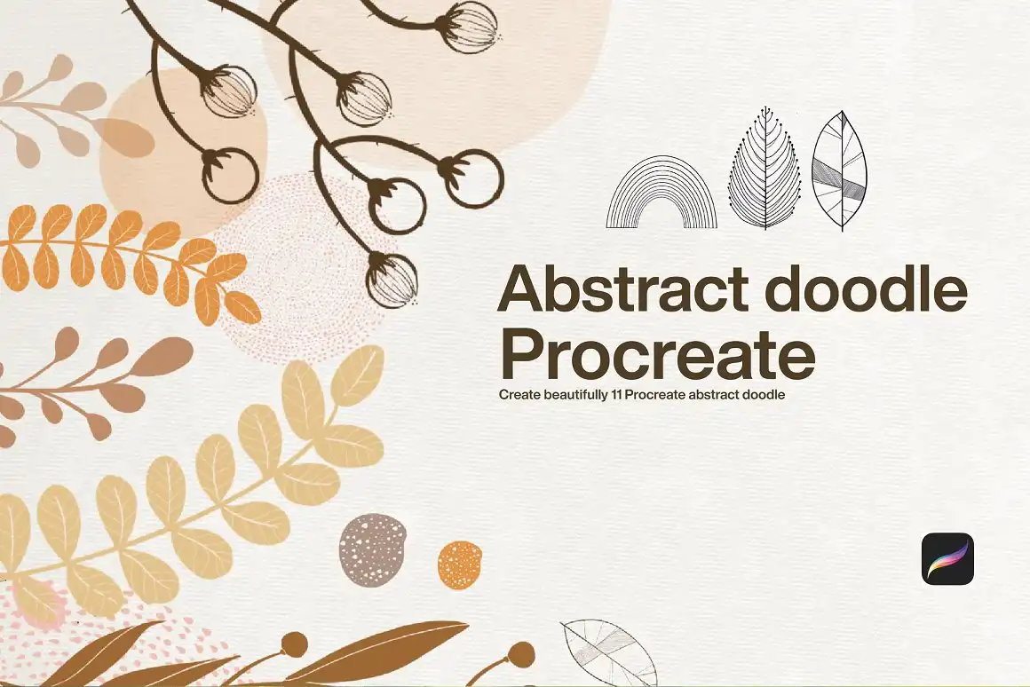 10 Abstract Doodle Procreate - Brushes Pack