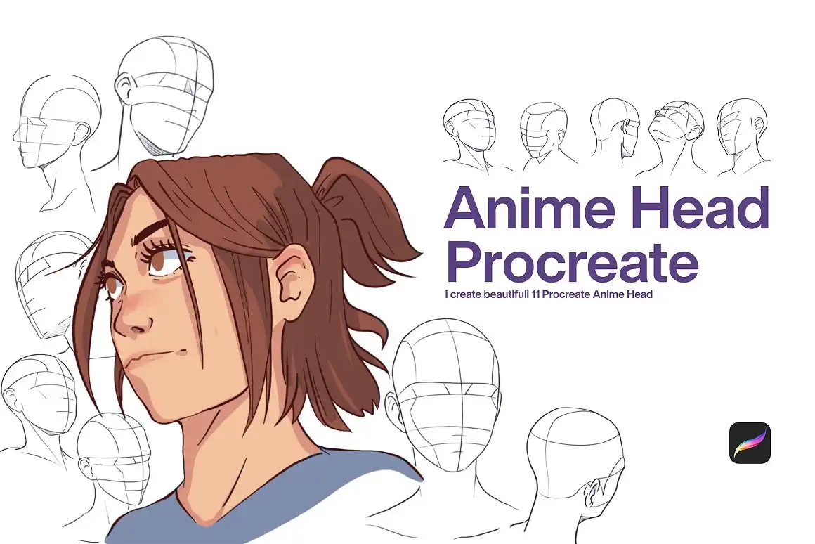 10 Anime Head Procreate Free Download