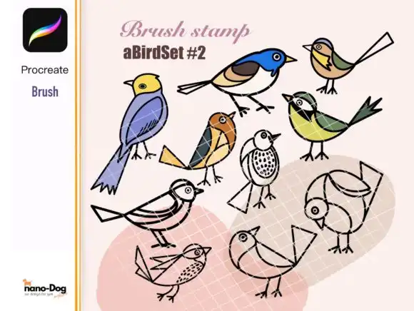 10 Bird brush stamps procreate brush Free Download