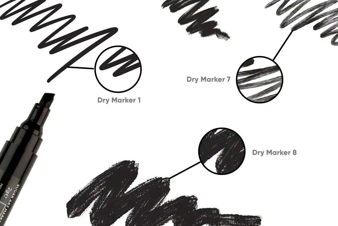 10 Marker Brushes Procreate Free Download
