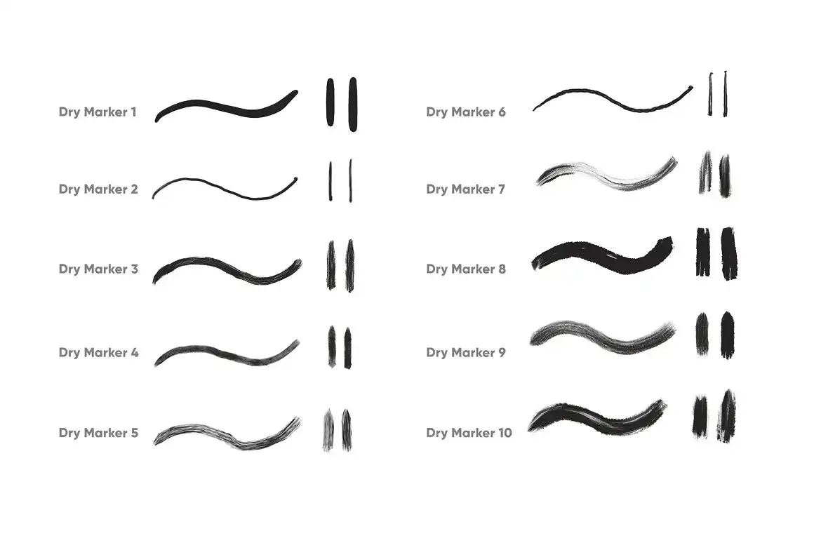 10 Marker Brushes Procreate Free Download