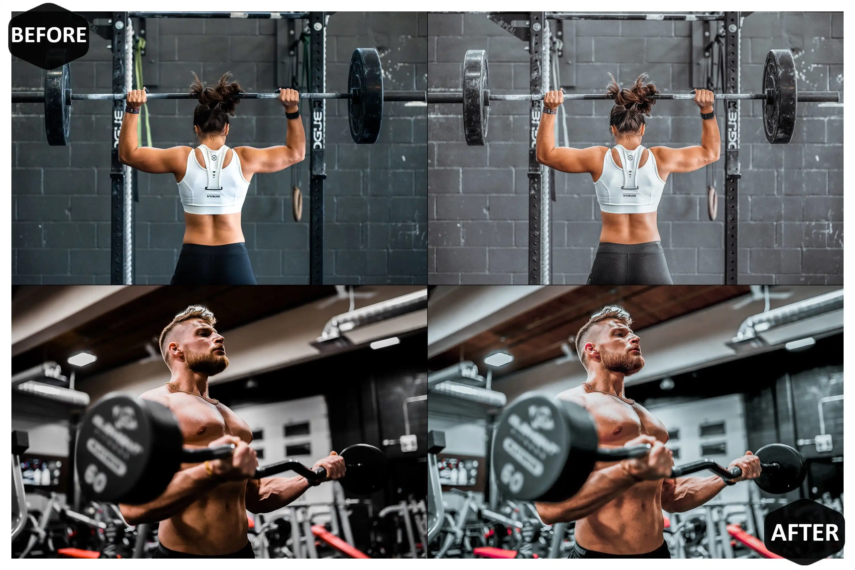 10 Fitness Photoshop Actions, ACR presets, bodybuilding Ps Free Download