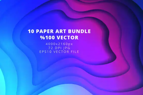 10 Paper Art Design Bundle - Backgrounds - Brushes Pack