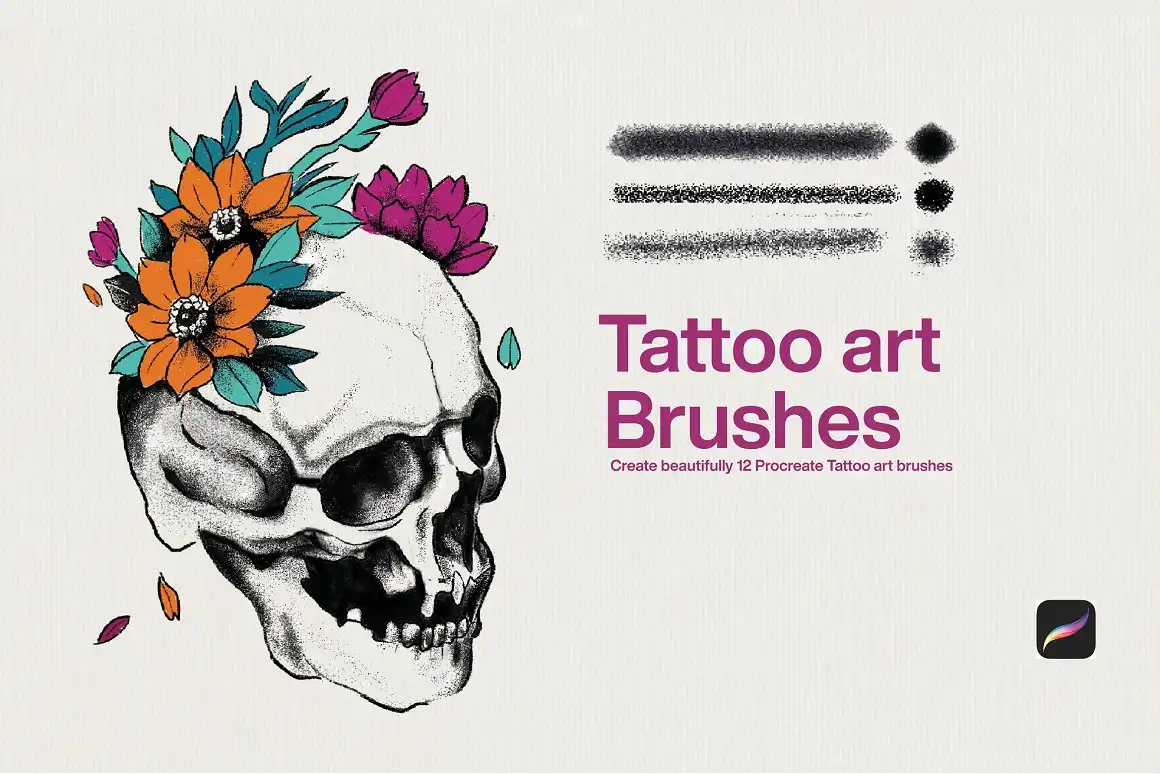 10 Tattoo Art Brushes Procreate Free Download