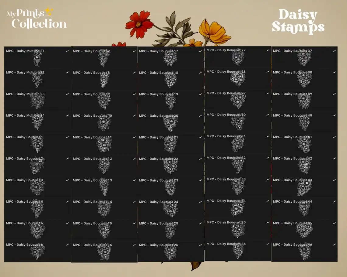 100+ Procreate Daisy Stamps Free Download