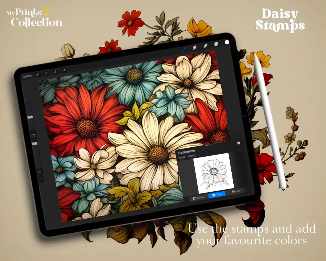 100+ Procreate Daisy Stamps Free Download
