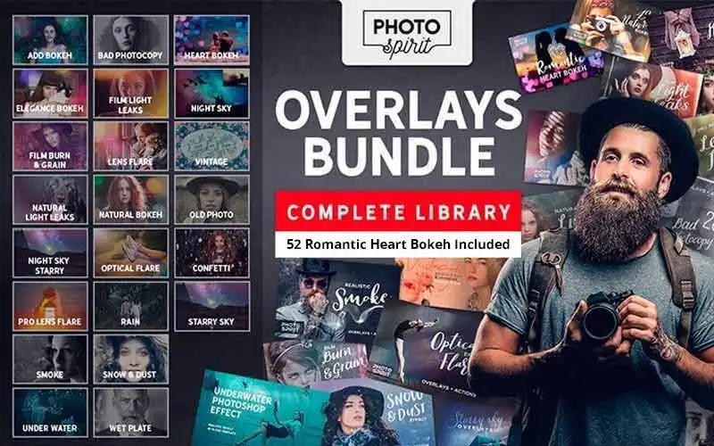 1000+ Premium HD Overlays and Actions for Photoshop - Brushes Pack