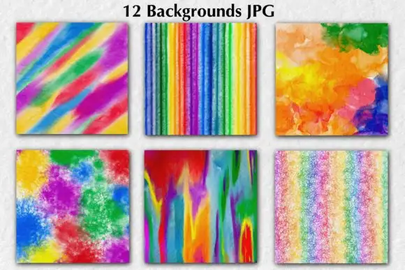 12 Colorful Rainbow Abstract Backgrounds Free Download