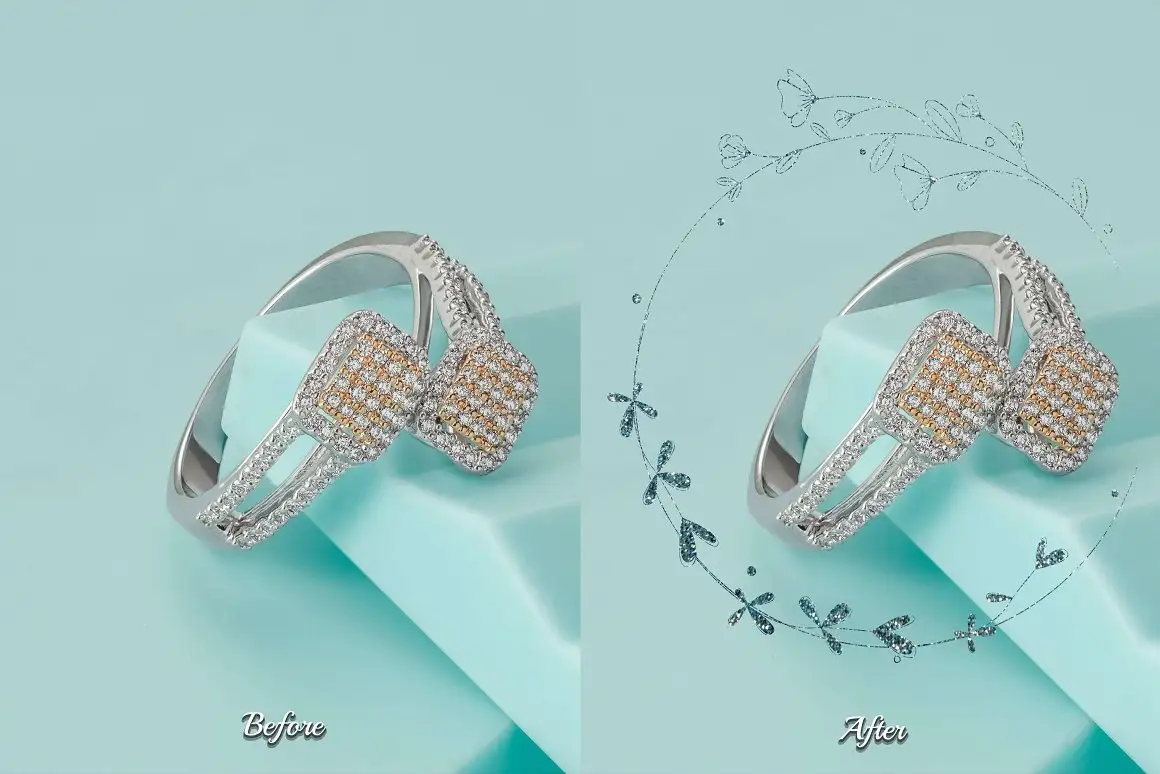 135 Floral Ring Photoshop Overlays - Free Download