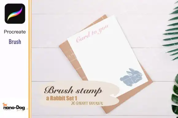 20 rabbit brush stamps procreate brush - Brushes Pack
