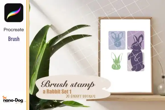 20 rabbit brush stamps procreate brush Free Download