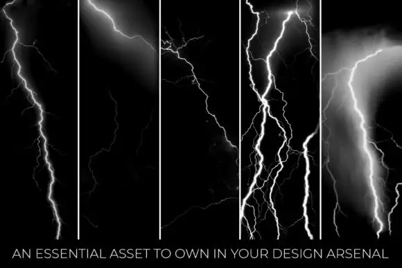 20x Photoshop Lightning Brushes - Brushes Pack
