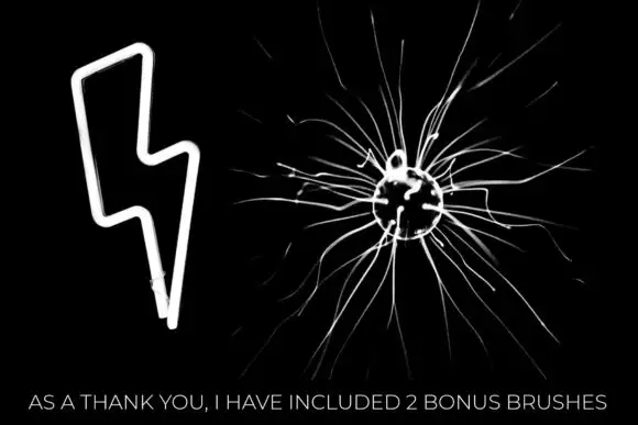 20x Photoshop Lightning Brushes - Brushes Pack