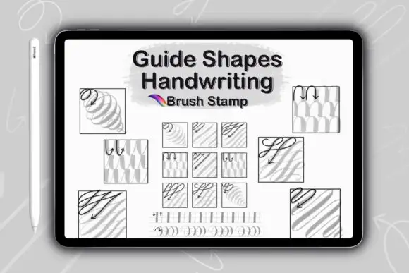 29 Shape Guide Handwriting for Lettering - Brushes Pack