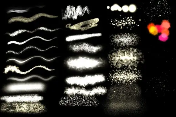 30 Glitter Glow Brush for Procreate Set - Free Download